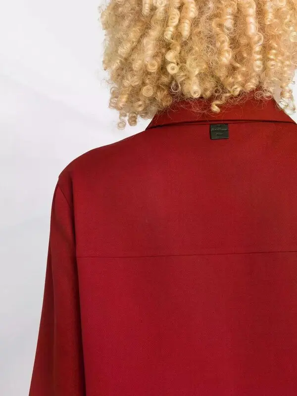 FERRAGAMO Long Sleeve Virgin Wool Shirt
