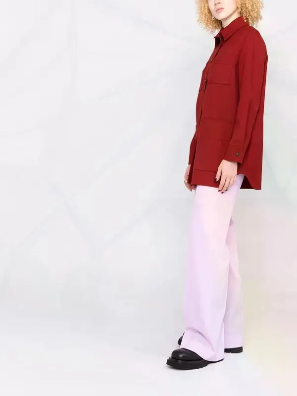FERRAGAMO Long Sleeve Virgin Wool Shirt