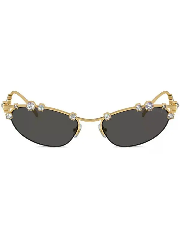SWAROVSKI Crystal-embellished Cat-eye Sunglasses - Gold