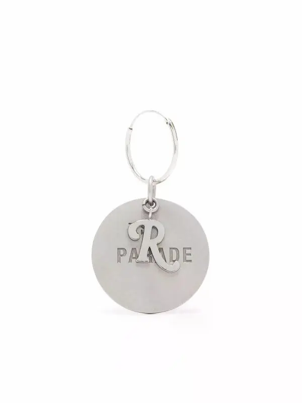 Raf Simons Parade Circular Charm Single Earring - Silver