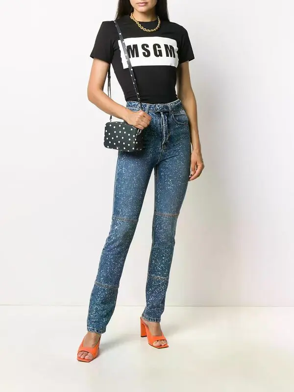 MSGM Paint-splattered Slim-fit Jeans