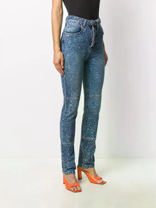 MSGM Paint-splattered Slim-fit Jeans