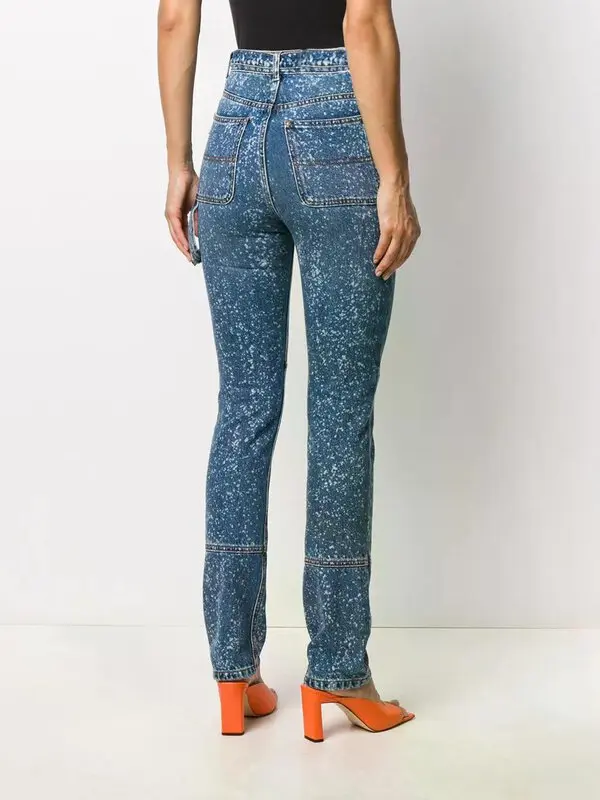 MSGM Paint-splattered Slim-fit Jeans