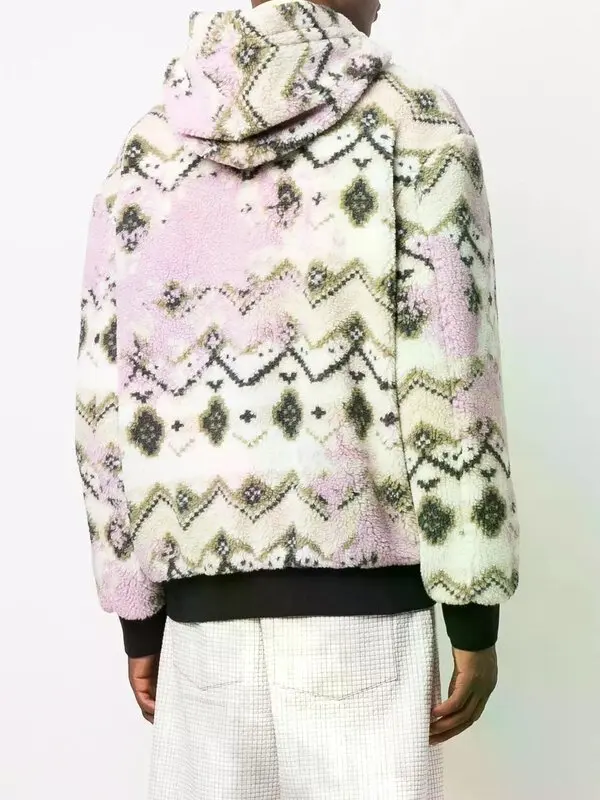 MSGM Geometric Print Hooded Jacket