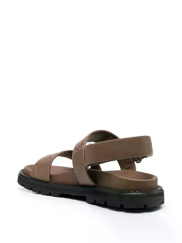 FERRAGAMO Gancini Debossed Sandals