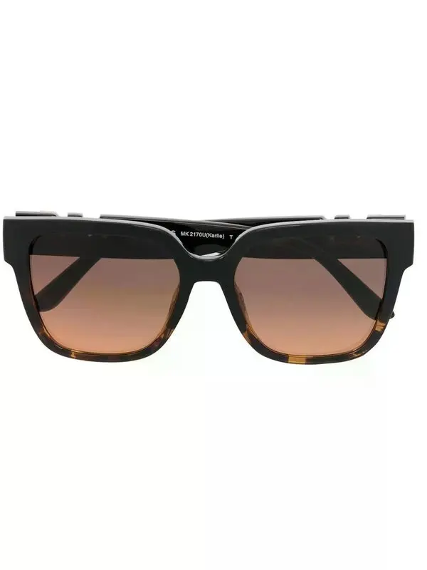 Michael Kors Logo Square-frame Sunglasses - Black