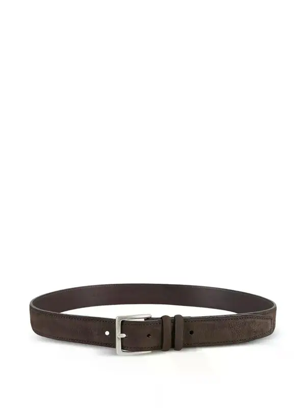 ORTIGNI Suede Leather Belt - Brown