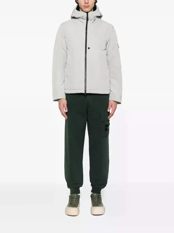 Stone Island Hooded Zip-front Jacket - Grey