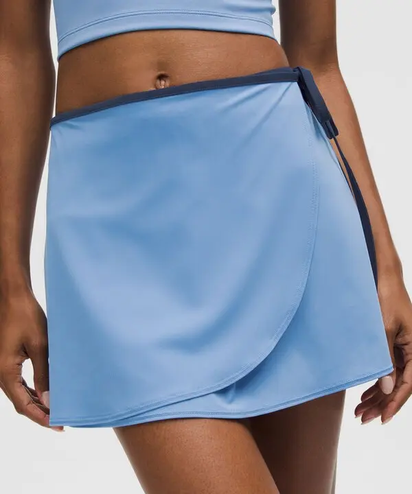 Lululemon Wrap-front Mid-rise Tennis Skirt - Pool Party/club Blue