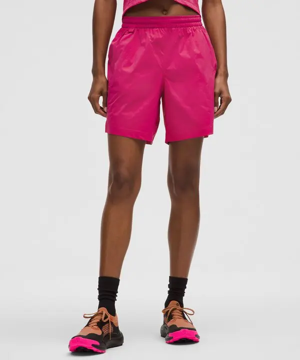Lululemon Glyde Relaxed Mid-rise Hiking Short 7 - Raspberry Coulis