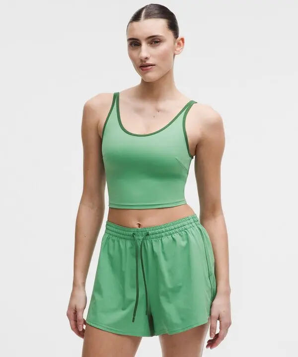 Lululemon Scoop-neck Cutout Tennis Tank Top - Canteen Green/ivy Grove