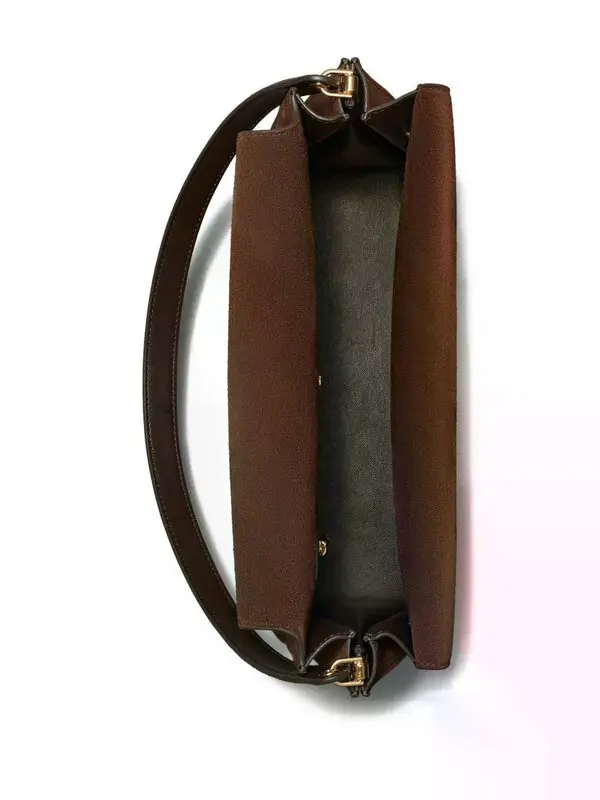 Tory Burch Large Lee Radziwill Shoulder Bag - Brown