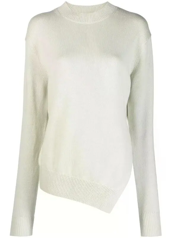 Studio Nicholson Shiso Asymmetric-hem Knitted Jumper