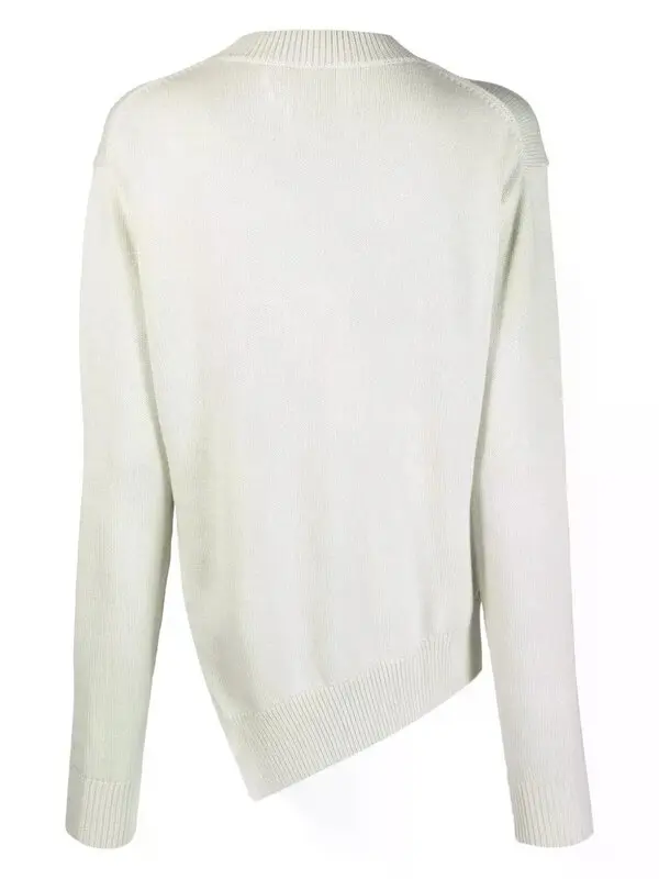 Studio Nicholson Shiso Asymmetric-hem Knitted Jumper