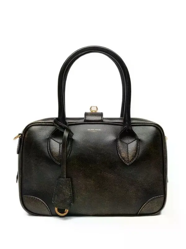 GOLDEN GOOSE Vita Top-handle Leather Bag - Black