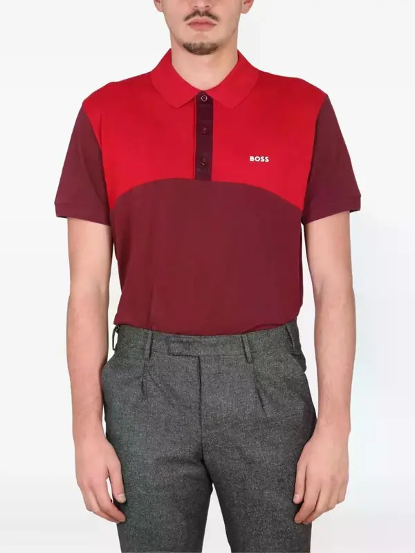 BOSS Cotton Polo Shirt - Red