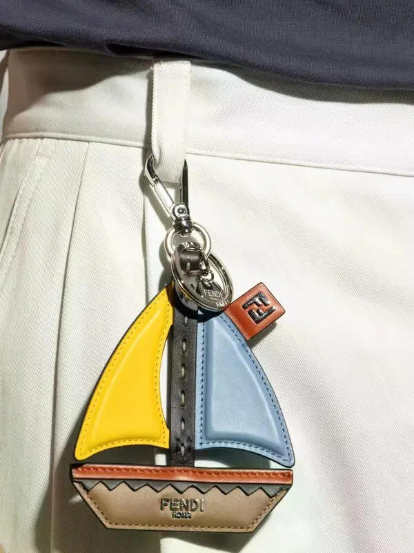 Fendi Sailboat Leather Keyring