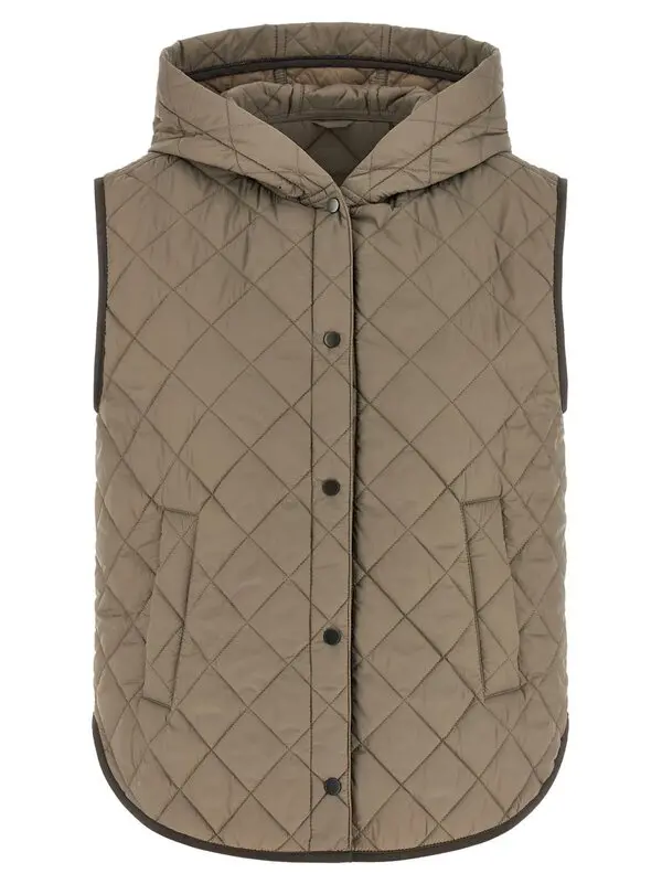 Brunello Cucinelli Quilted Vest - Brown