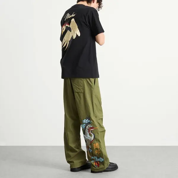 MAHARISHI Dragon Crane Embroidered Snopants - Olive