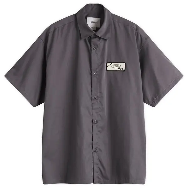 WTAPS Logo Work Shirt - Charcoal