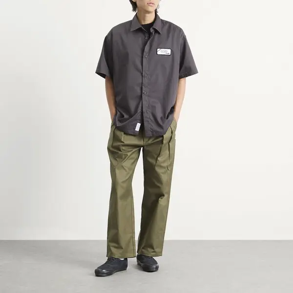 WTAPS Logo Work Shirt - Charcoal
