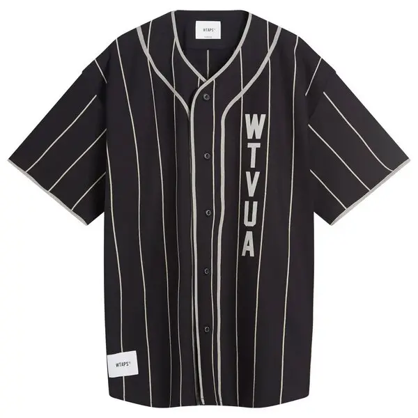 WTAPS Stripe Baseball Shirt - Navy