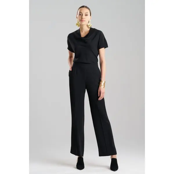 Natori Stretch Crepe Side Zip Trouser