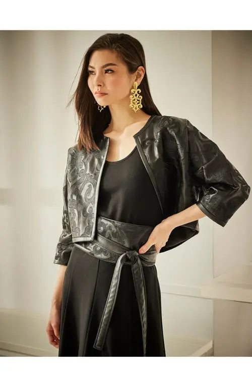 Natori Faux Leather Obi Belt
