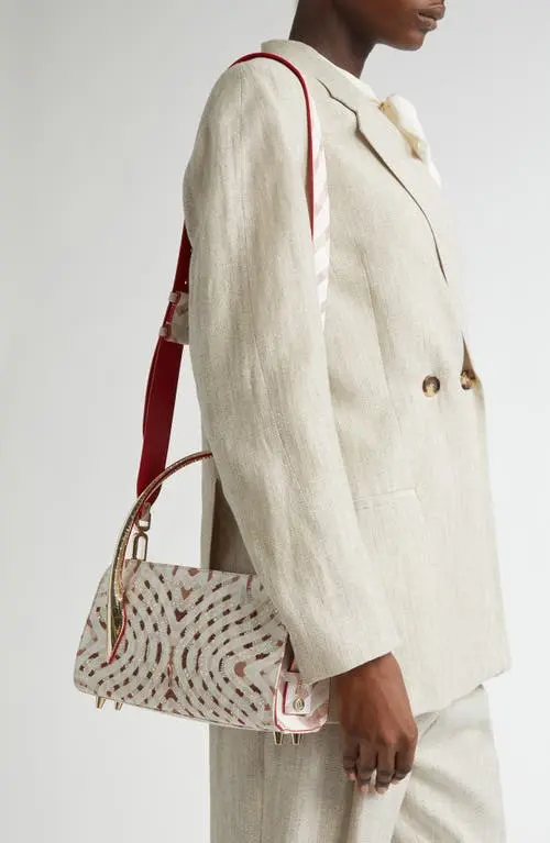 CHRISTIAN LOUBOUTIN Eloise Gaagal Grommets Baguette Bag