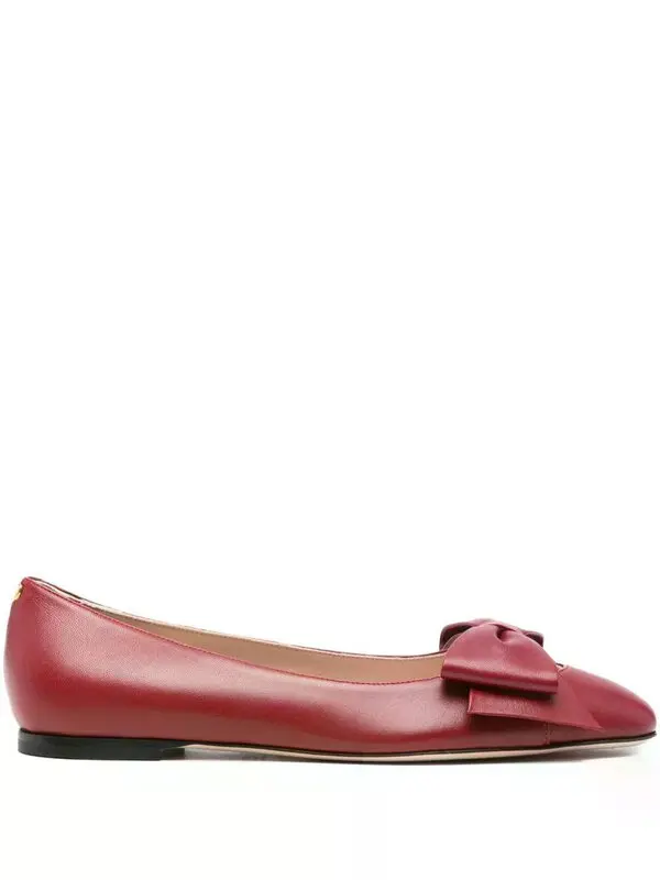 Valentino Garavani Kidskin Ballerinas With Bow Detailing - Red