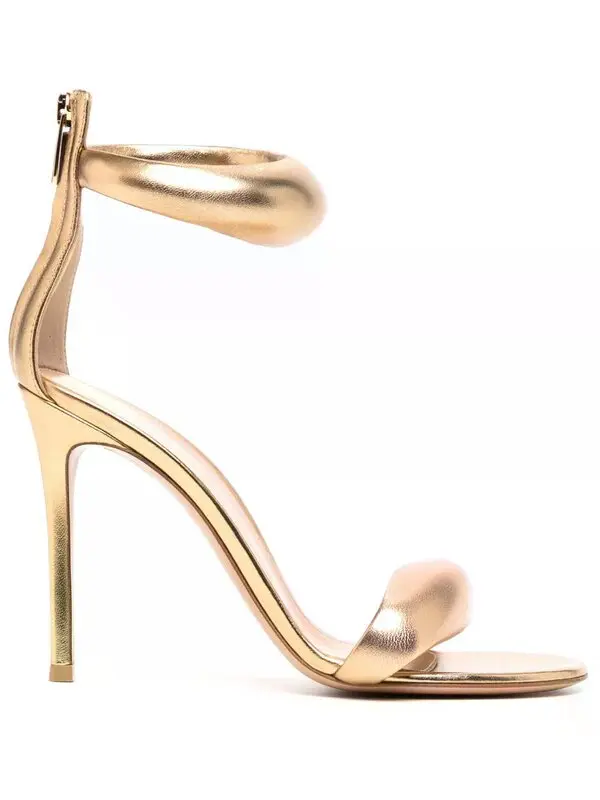 GIANVITO ROSSI Bijoux 100mm Leather Sandals - Gold