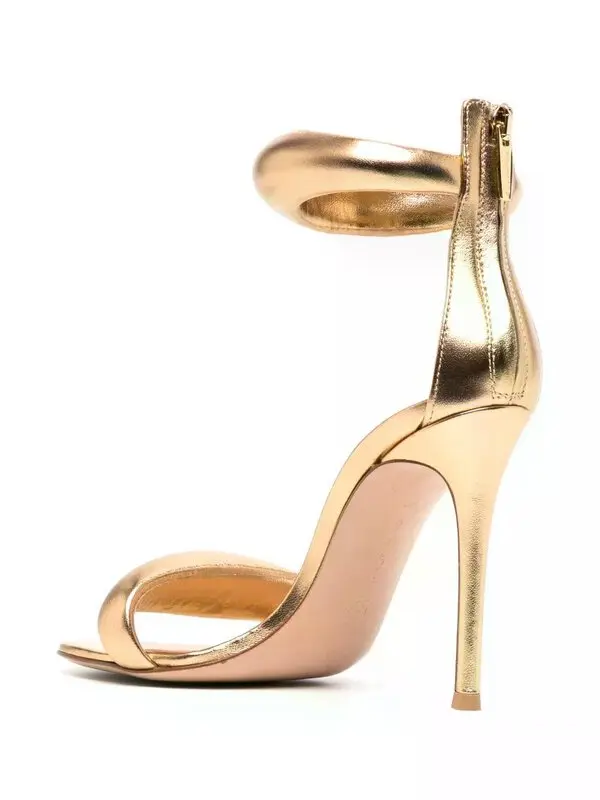 GIANVITO ROSSI Bijoux 100mm Leather Sandals - Gold
