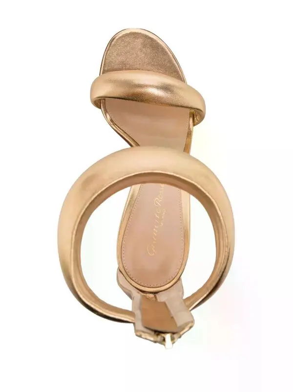 GIANVITO ROSSI Bijoux 100mm Leather Sandals - Gold