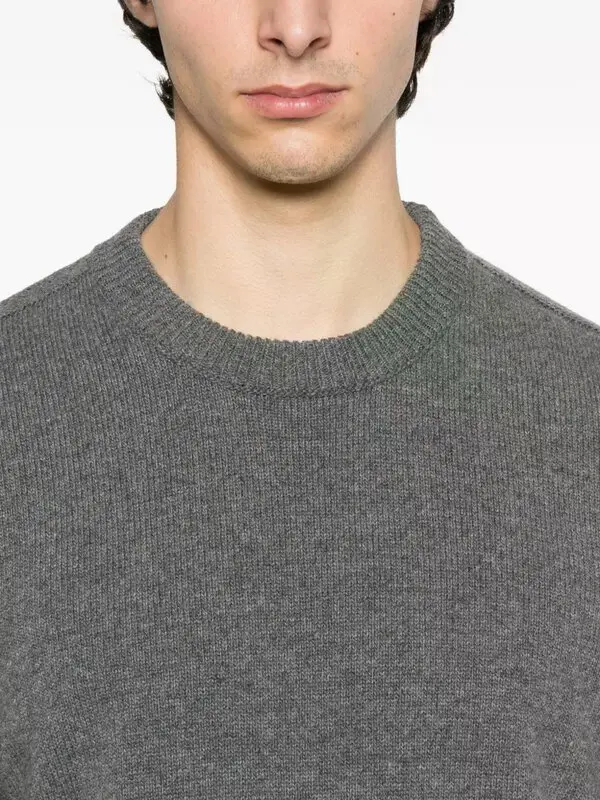 Stone Island Crew-neck Sweater With Logo Patch - Grey