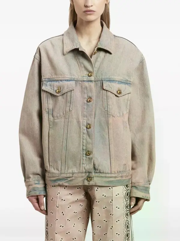 Palm Angels Overdye-wash Denim Jacket