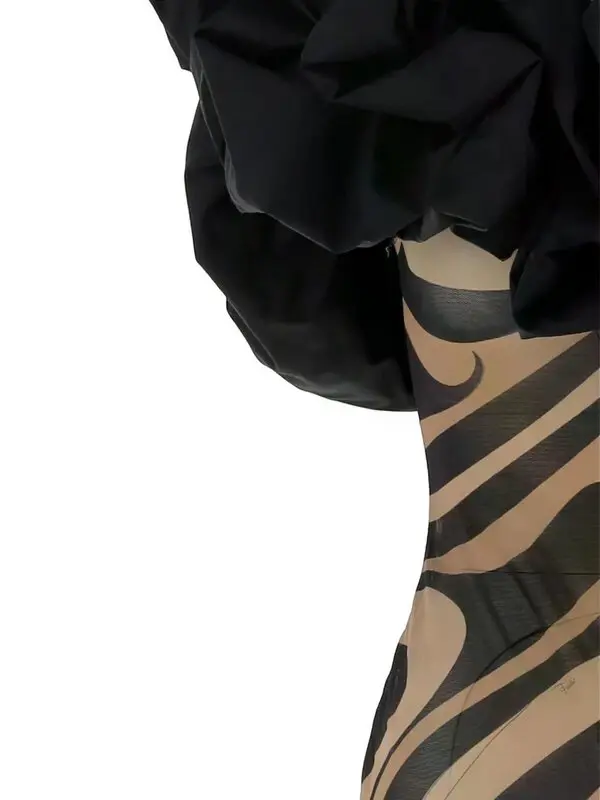 Emilio Pucci Marmo-print One-shoulder Dress - Neutrals