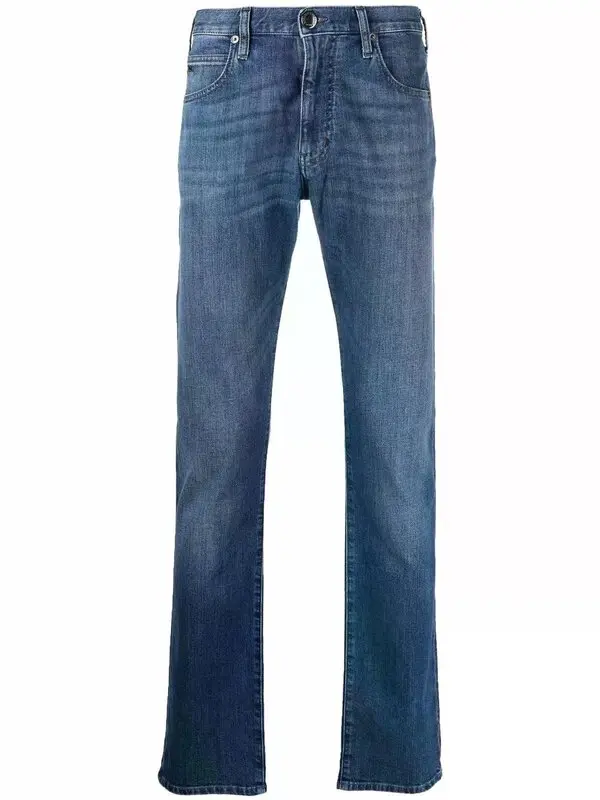 Emporio Armani J45 Straight-leg Jeans - Blue