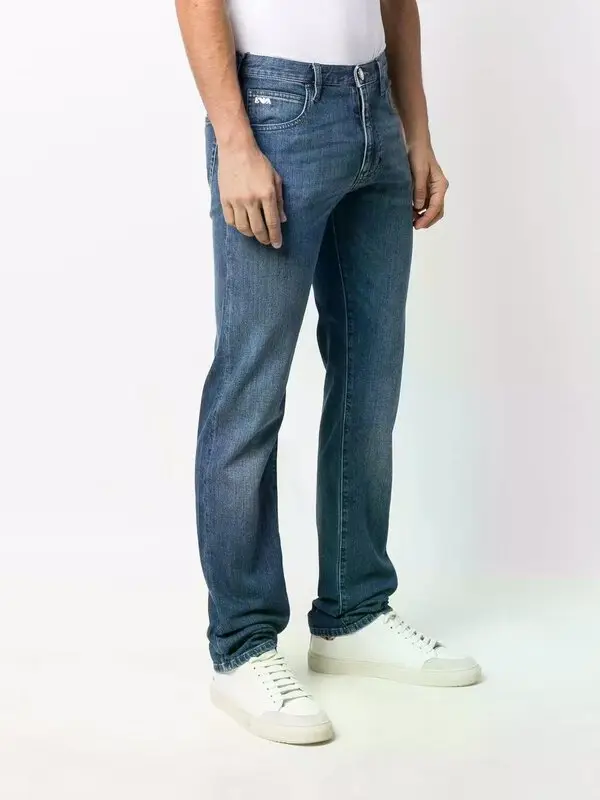 Emporio Armani J45 Straight-leg Jeans - Blue