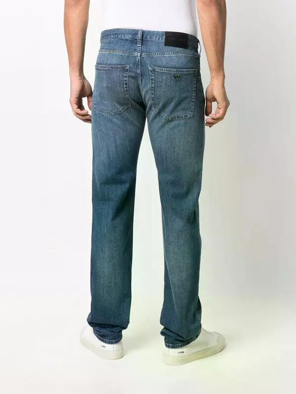 Emporio Armani J45 Straight-leg Jeans - Blue