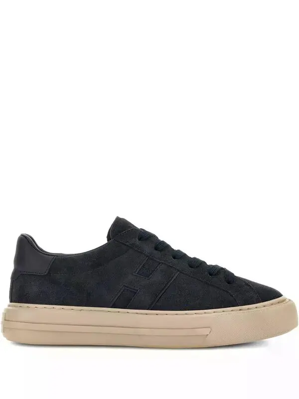 Hogan Suede Sneakers With Contrasting Sole - Blue