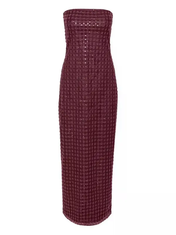 ROTATE BY BIRGER CHRISTENSEN Sequin-embellished Maxi Dress - Red