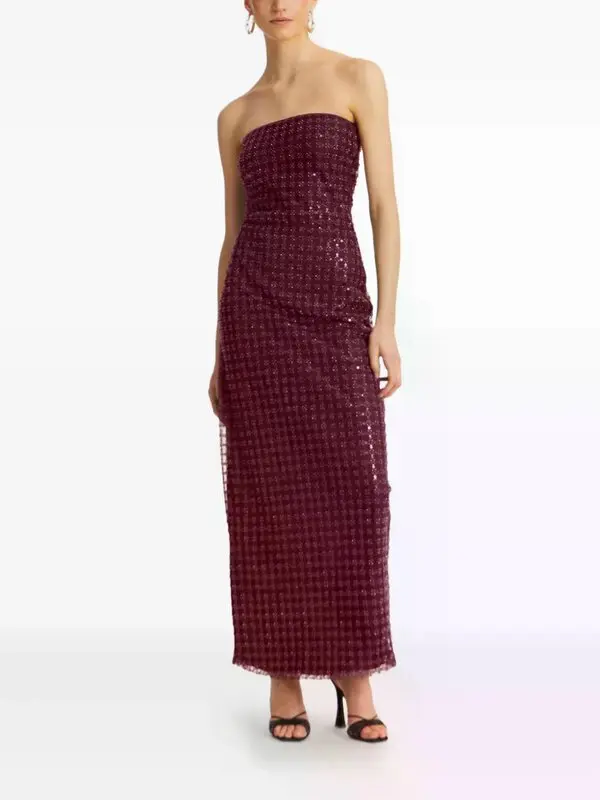 Rotate By Birger Christensen Sequin-Embellished Maxi Dress - Red |  Editorialist