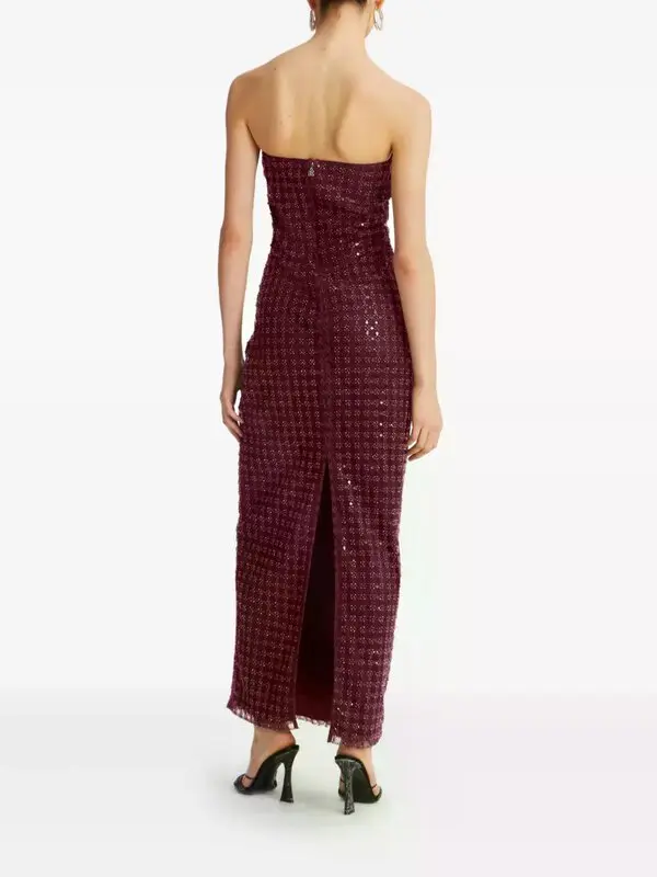 ROTATE BY BIRGER CHRISTENSEN Sequin-embellished Maxi Dress - Red