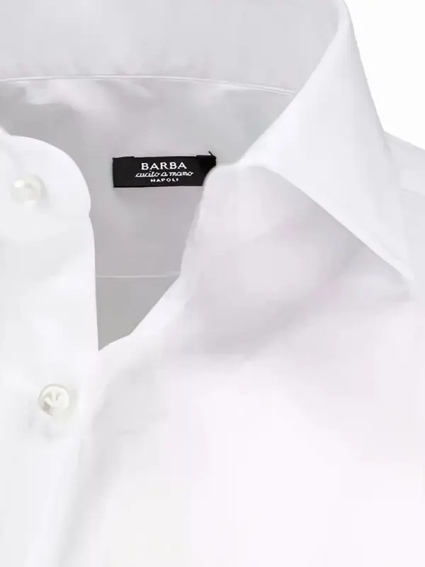 BARBA NAPOLI Long-sleeve Button-down Shirt - White