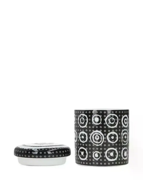 10 CORSO COMO Circles Print Ceramic Candle - Black