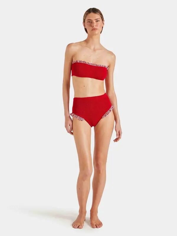 Hunza G Peggy Bikini - Red Gingham