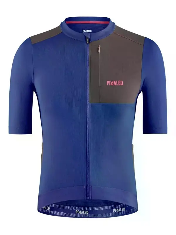 PEDALED Colour-block Zip Jersey - Blue