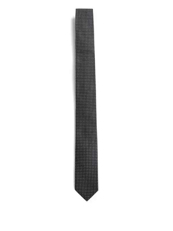 Dolce & Gabbana Jacquard Silk Tie - Black