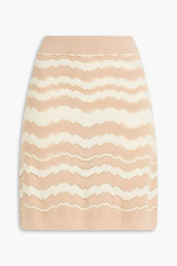 Missoni Crochet-knit Mini Skirt - Beige
