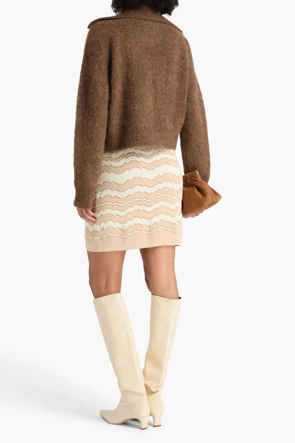 Missoni Crochet-knit Mini Skirt - Beige